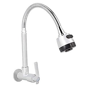 Single Cold Water Type Kitchen Faucet Wall Mount Kitchen Sink Faucet Household 360 Rotatable Kitchen Fixtures G1 2in