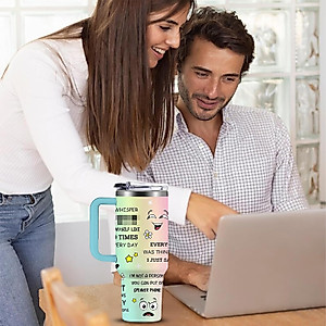 NIAXAUYT Sarcastic Gifts for Women Men, Sarcastic Insulated Tumbler 40oz, Funny Gifts for Humor Cup, Birthday Gifts for Women Coworker Boss Friends Work Bestie Office Coffee Mug