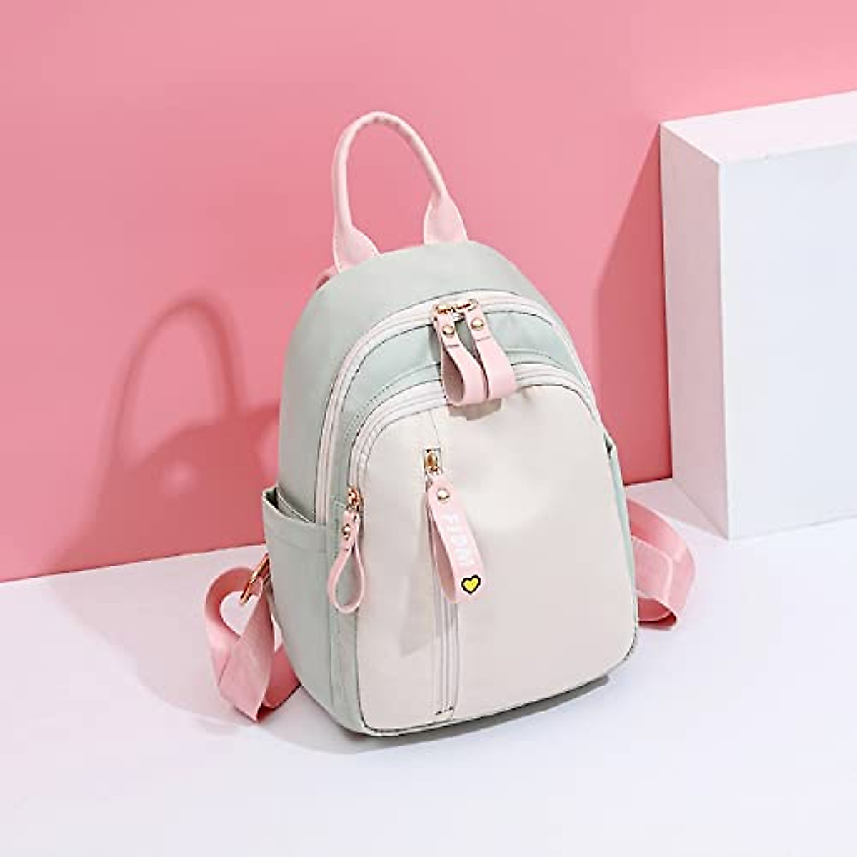 zhongningyifeng Backpack for Women Small, Mini Nylon Travel Backpack Purse, Shoulder Bag Cute Lightweight for Girls