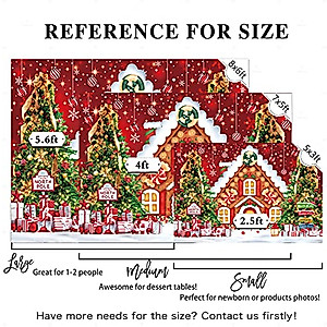 Christmas Gingerbread House Backdrop Glitter Cookie Exchange Candyland Winter Snowflake Photography Background for Kids Birthday Party Decor Banner (6X4)