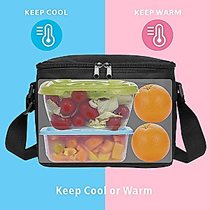 AIRBUYW Insulated lunch Bag, 6 Cans Small Insulated Cooler Box Tote Container Lunch Bag Pack With Adjustable Strap For Women Men