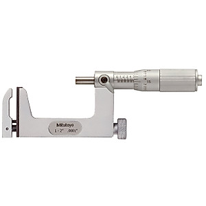 Mitutoyo 117-108 Uni-Mike, Friction Thimble, 1-2" Range, 0.0001" Graduation, +/-0.0002" Accuracy