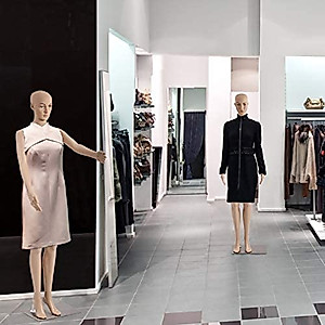 Female Sewing Mannequin Polypropylene (PP) Full Body Retail 69 inches MannequinMaterial Mannequin Torso Detachable Stand Head Arm Rotation Metal Base for Display Clothing