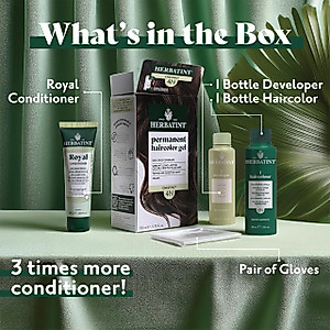 Herbatint Permanent Hair Dye For Women - 5D Light Golden Chestnut - For Up To 100% Gray Coverage of Resistant Gray Hair - Ammonia-Free, Alcohol-Free & Vegan - Salon Influenced Hair Color 5.75 fl oz