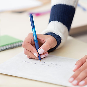 BIC Soft Feel Ball Pen, Black, Fine Point, 12-Count