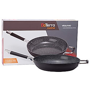 DaTerra Cucina Professional 13 Inch Nonstick Frying Pan | Italian Made Ceramic Nonstick Pan Sauté Pan, Chefs Pan, Non Stick Skillet Pan for Cooking, Sizzling, Searing, Baking and More