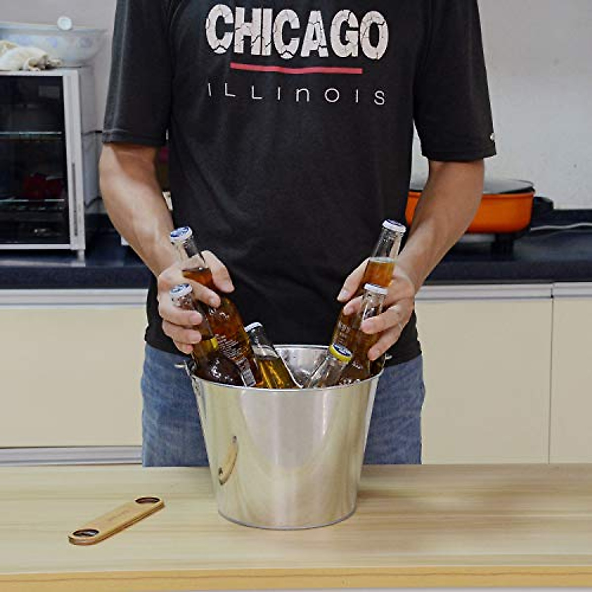 5-Quart Galvanized Pail Beer Bucket 9x9x7 inches (Pack of 3)