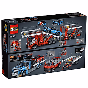 LEGO Technic Car Transporter 42098 Toy Truck and Trailer Building Set with Blue Car, Best Engineering and STEM Toy for Boys and Girls (2493 Pieces)