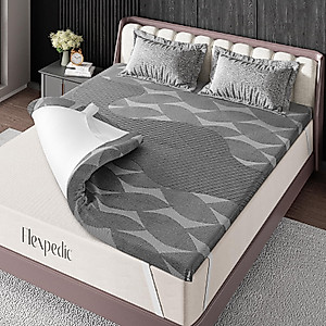 Firm Mattress Topper 4 Inch Queen Size - Advanced Gel Infused Memory Foam Bed Topper for Deep Pain Relief - Breathable & Washable Cover - CertiPUR-US Certified Comfort Enhancement
