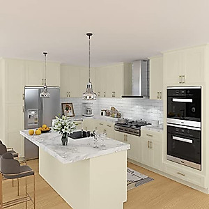 96" Kitchen Pantry Storage Cabinet - Modern Tall Storage Cabinet,4 Doors & 5 Adjustable Shelves, Freestanding Utility Cupboard for Kitchen, Living Room, Dining Room