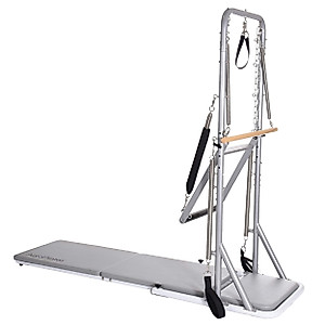 AeroPilates Precision Cadillac Studio Tower | Four Free Online Expert-Guided Workouts Included | Stream From Any Device, Gray