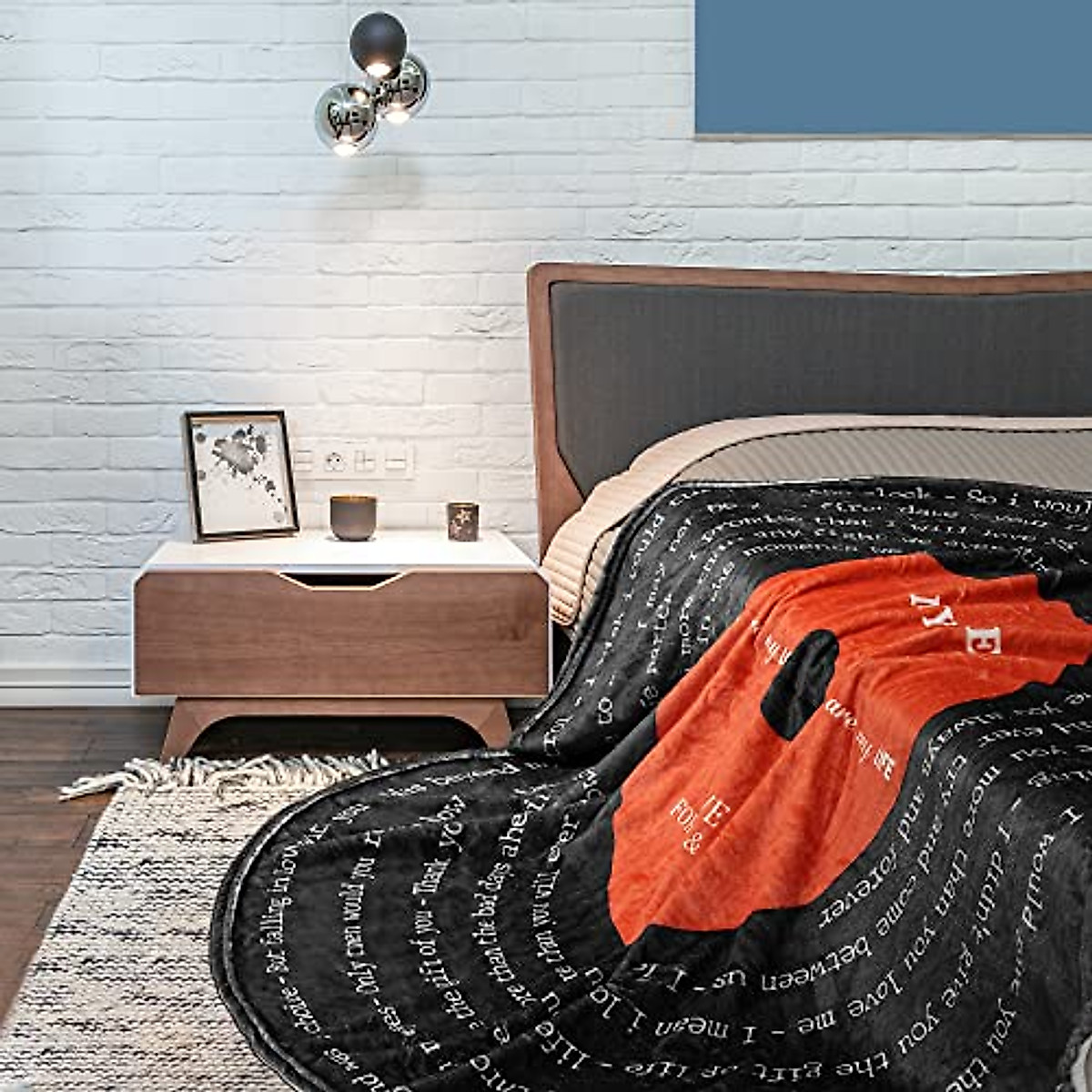 KERAOO Personalized Round Blanket Gift for Wife, Throw Blanket Anniversary Romatic Gift for Her, Christmas Birthday Gift for Wife, Valentines Day Gifts for Her