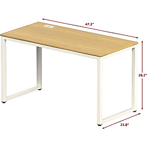 SHW Artwork Office 48-Inch Computer Desk, Oak