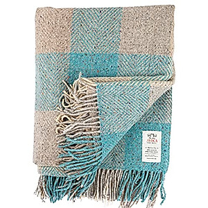 Avoca Mohair Blend Tweed Throw - Dewdrop Design - Made in Ireland 562 x 72