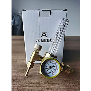 Argon Regulator,Flow Meter Gas Regulator Gauge for Mig Tig Weld,0-25lpm CGA-580 Copper Welding Gas Regulators Accessory