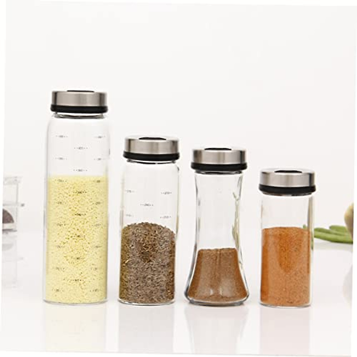 HOMSFOU Plastic Container Kitchen Bottles Pepper Flavour Bottles Sifter Bottle Pepper Container Seasoning Jars Seasoning Box High Borosilicate Shaker Condiment Jar Flasks White To Rotate
