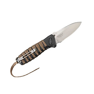 Columbia River Knife & Tool Parascale EDC Folding Pocket Knife with Deadbolt Lock, Heavy Duty Everyday Carry, Drop Point Satin Blade, Cord-Wrapped Handle, Thumbstud 6235