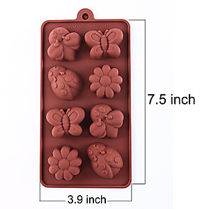 STARUBY Silicone Molds Non-stick Chocolate Candy Mold,Soap Molds,Silicone Baking mold Making Kit, Set of 3 Forest Theme with Different Shapes Animals,Lovely & Fun for Kids