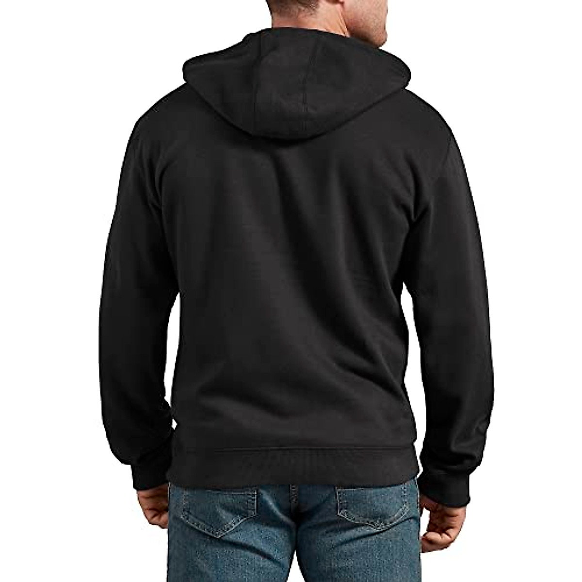 Dickies mens Big Tall Full Zip Hoodie Fleece Jacket, Black, Large US