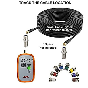 8-Way TV Coax Cable Mapper Locator Toner Tracer Finder Kit with Case, with 2 RJ-45 Connectors