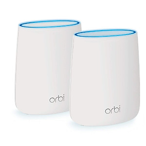 NETGEAR Orbi Compact Wall-Plug Whole Home Mesh WiFi System - WiFi router and wall-plug satellite extender with speeds up to 2.2 Gbps over 3,500 sq. feet, AC2200 (RBK20W)