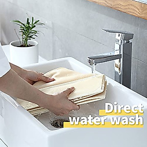 goiealeaes Drawer Organiser Divider, Set of 2 Fabric Foldable Dresser Grids Wardrobe Storage Bedroom Closet Storage Boxes for Storing Socks, Underwear, Ties, Scarves, Beige