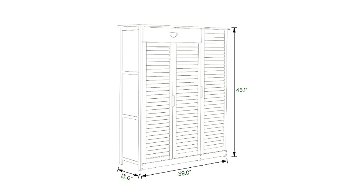MoNiBloom Bamboo Multi-Tier Shoe Storage Cabinet with 1 Drawer ...