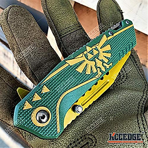 KCCEDGE BEST CUTLERY SOURCE Pocket Knife Camping Accessories Survival Kit 8" Folding Knife 3cr13 Stainless Steel Blade Tactical Knife Hunting Knife Camping Gear 80152