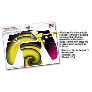 WraptorSkinz Skin Wrap compatible with Sony PS5 DualSense Controller Alecias Swirl 01 Yellow (CONTROLLER NOT INCLUDED)