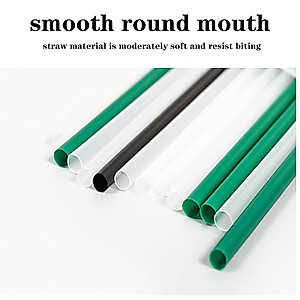 200 Pcs Disposable Straws Individually Wrapped Disposable Plastic Drinking Straws 7.5" Long Standard Size Assorted Colors Straws for Wedding Supplies, Party Favors