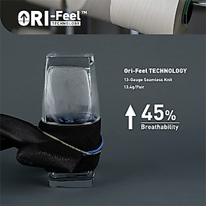 Work Gloves Bulk Pack of 12, Super Lightweight & Breathable, Men's Safety Garden Gloves, PU Coated Working Gloves (Medium, Black)