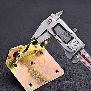 4 Sets Bed Rail Brackets Akamino Heavy Duty Non-Mortise Bed Rail Fittings with Screws for Connecting Wood, Headboards and Foot-Boards