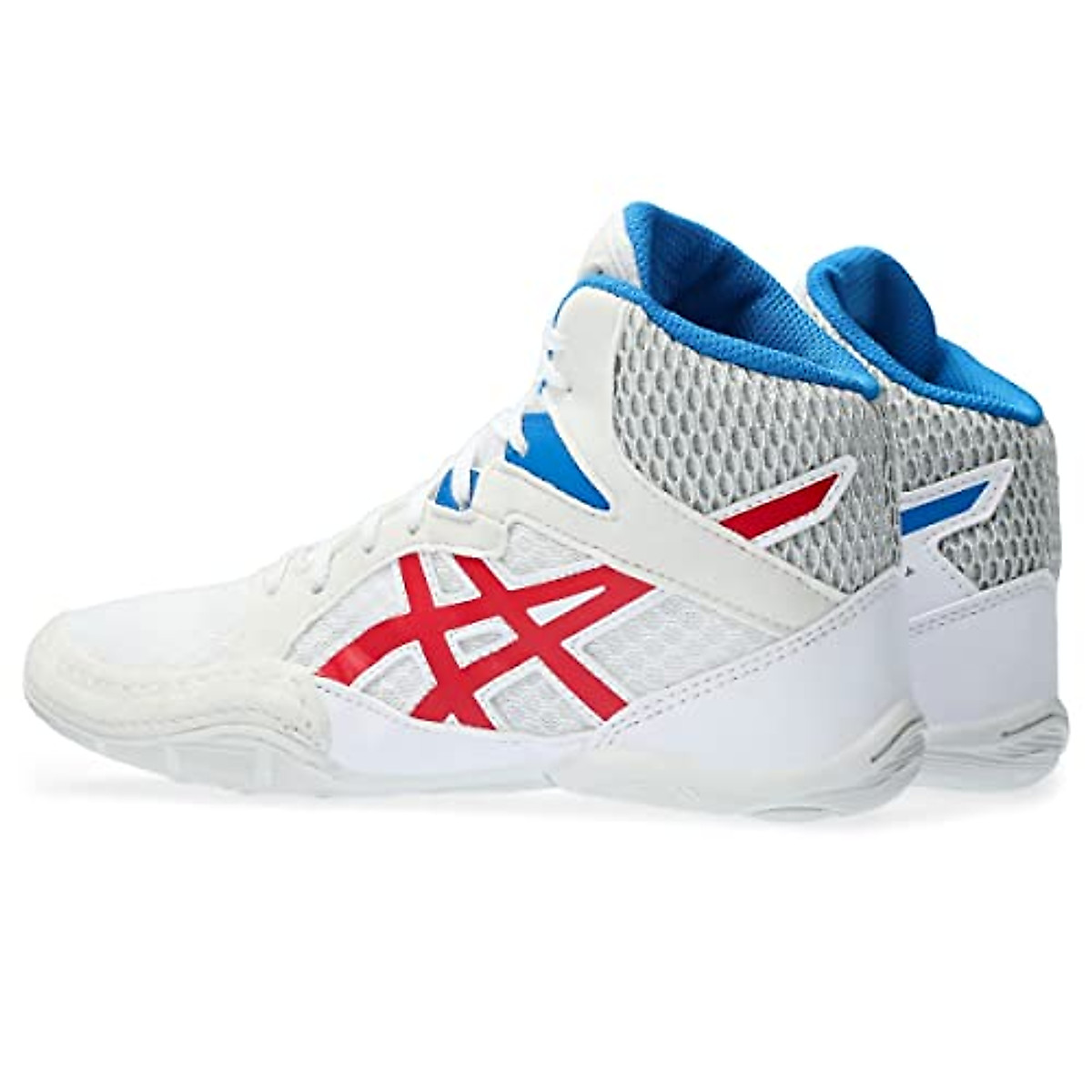 ASICS Kid's Snapdown 3 Grade School Wrestling Shoes, 2, White/Classic RED