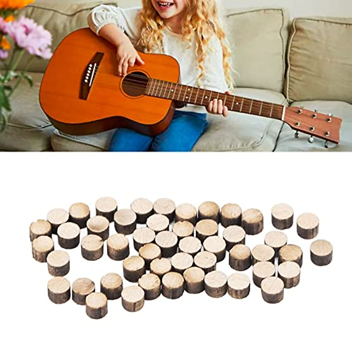 Guitar Bass Inlay Fingerboard Dots, Lightweight Decorative Guitar Fingerboard Dots Kit 100Pcs for Ukulele for Mandolin