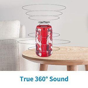 Bluetooth Speaker,MusiBaby Bluetooth Speakers,Outdoor, Portable,Waterproof,Wireless Speakers,Dual Pairing, Bluetooth 5.0,Loud Stereo,Booming Bass,1500 Mins Playtime for Home,Party (M68 Blue+Red)