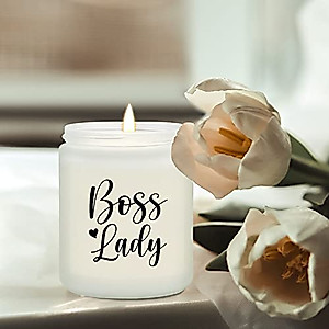 Volufia Boss Lady Gifts for Women - Boss Day Gifts, Boss Leaving Gifts for Boss - Boss Candle Birthday Gift for Boss Female, Manager, Her - Funny Lavender Scented Candle