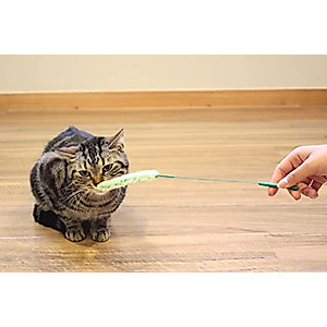 Catty Man Cat Play Grass, Jareneko Setaria 2 pcs. Set. Interactive Cat Teaser Wand Made in Japan