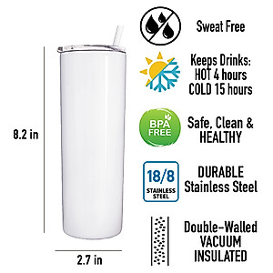 AVITO 20 oz Personalized Mom Tumbler with Kids' Names - Gift for Mom - Mother's Day Gift - Stainless Steel - Vacuum Insulated - Mom Gift - Mothers' Day Gift - Grandma Gift - Grandma Tumbler