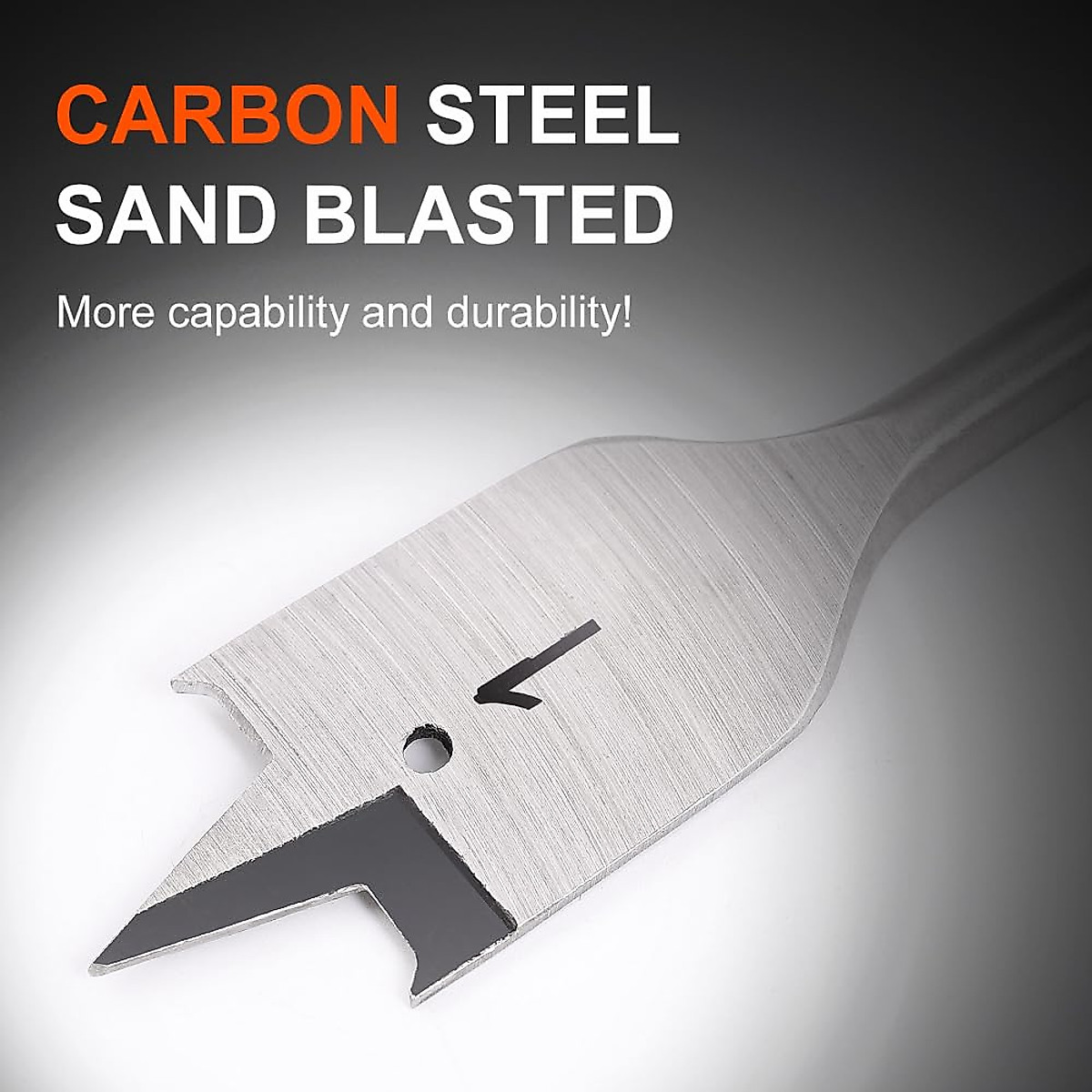 COMOWARE 13 Pcs Spade Drill Bit Set - Paddle Flat Bits Set for Woodworking, SAE, Portable Nylon Storage Holder