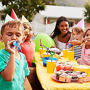 Multi-Colored Flexible Disposable Drinking Straws Bendable Extra Long Bendy Party Plastic Straws, 100 Count