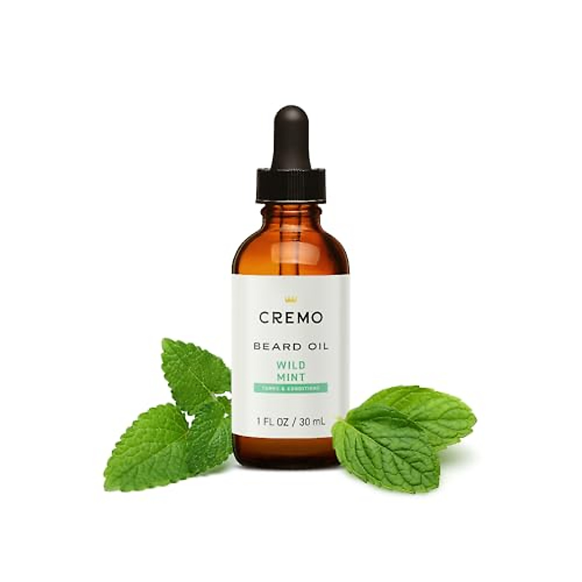 Cremo Beard Oil, Revitalizing Wild Mint, 1 fl oz - Restore Natural Moisture and Soften Your Beard To Help Relieve Beard Itch