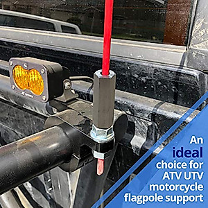 Anley Quick Release Flag Pole Holder - Stainless Steel Flag Stand for 5/16" Pole - Outdoor Weather Resistant ATV, Motorcycle, UTV Flagpole Support