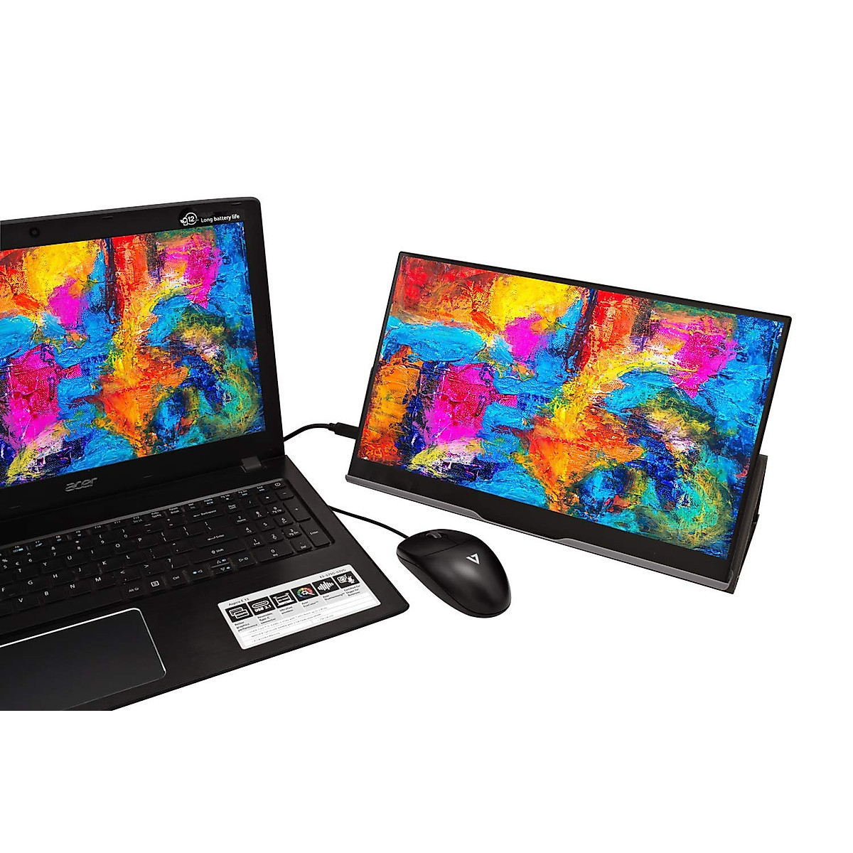 V7 L156TCH-1G 15.6" LCD Touchscreen Monitor - 16:9-15 ms, Glossy Silver