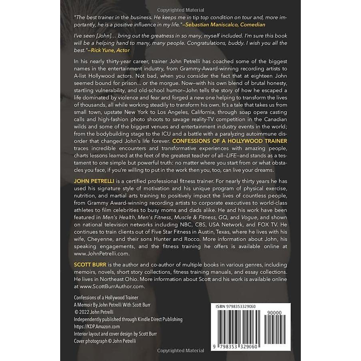 Confession of a Hollywood Trainer: The Journey That Changed My Life... and the Lessons I've Learned That Can Change Yours