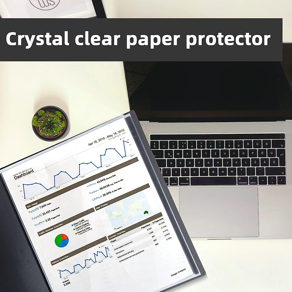 JJRING 11x14 Art Portfolio Folder with Plastic Sleeves, 24-Pocket Portfolio Binder Displaying 48 Pages, Presentation Book with Black Inner Paper for Artwork Storage, Black