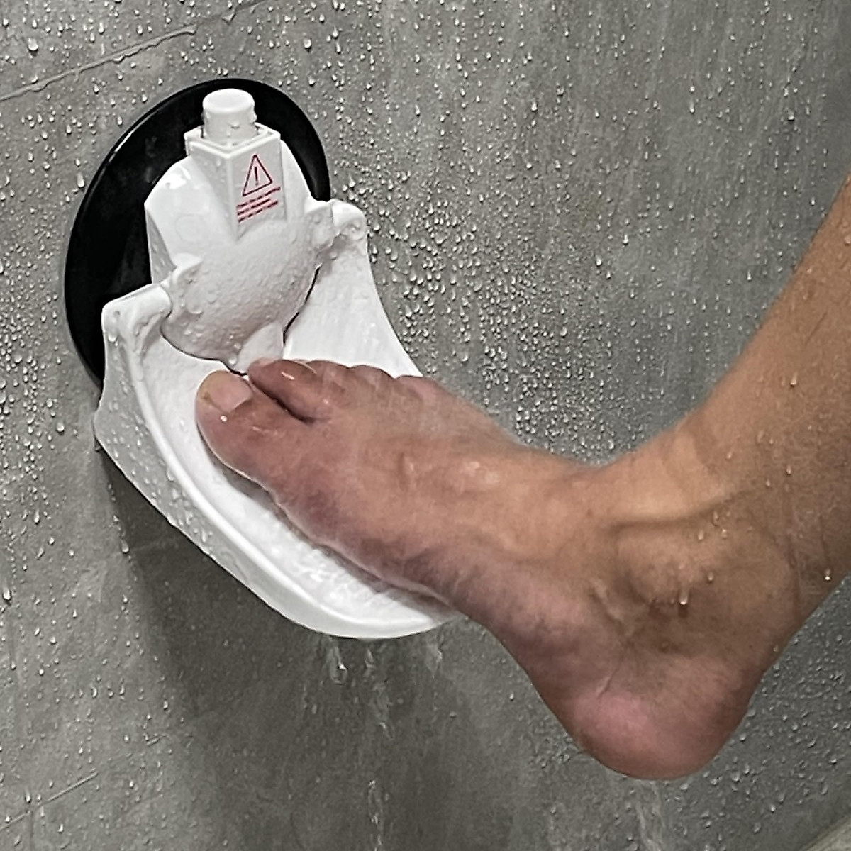 Shower Step for Shaving Legs, Non - Slip Suction Cup Foot Rest Shower Shaving Leg Assist, Foot Stand for Shower, Easy Installation and Removal Very Suitable for Traveling(White)