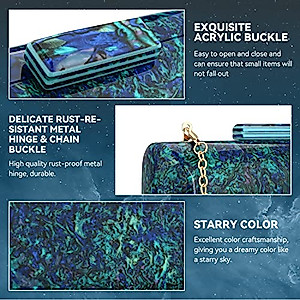 Women’s Evening Clutch Acrylic Clutch Purses for Women Wedding Prom Dress Bag (Green)