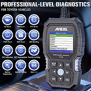 Toyota Code Reader, Toyota OBD2 Scanner, ANCEL TD700 JOBD Lexus Scion All System Transmission Fluid Temperature TPMS Relearn ABS Engine Car Diagnostic Scan Tool for Prius Tacoma Camry Corolla Tundra