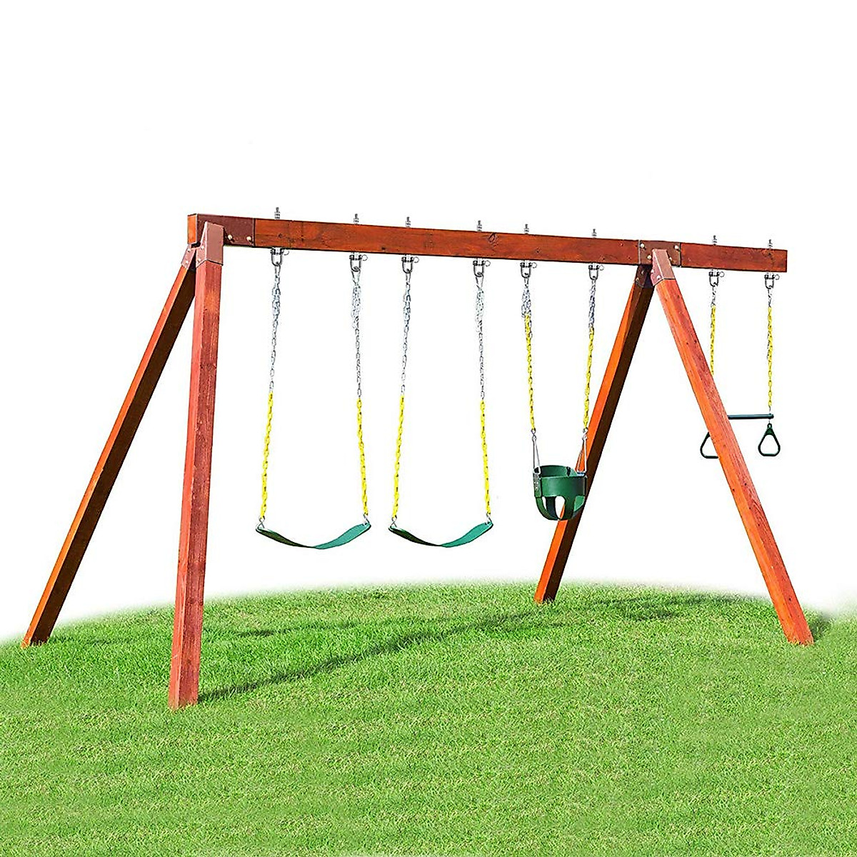 SELEWARE Set of 2 Heavy Duty Swing Hanger 1800LB Capacity, M10 x 9.3" Swing Bolts, Stainless Steel Swing Hooks for Wood and Steel Beam Yoga Hammock Chair Punching Bag Porch Swing Sets Seat