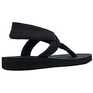 atika CLSL Women's Outdoor Walking Sandals, Open Toe Arch Support Trail Hiking Sandals, Strap Sport Sandals Water Shoes, Yoga Sandal Zen Black, 7